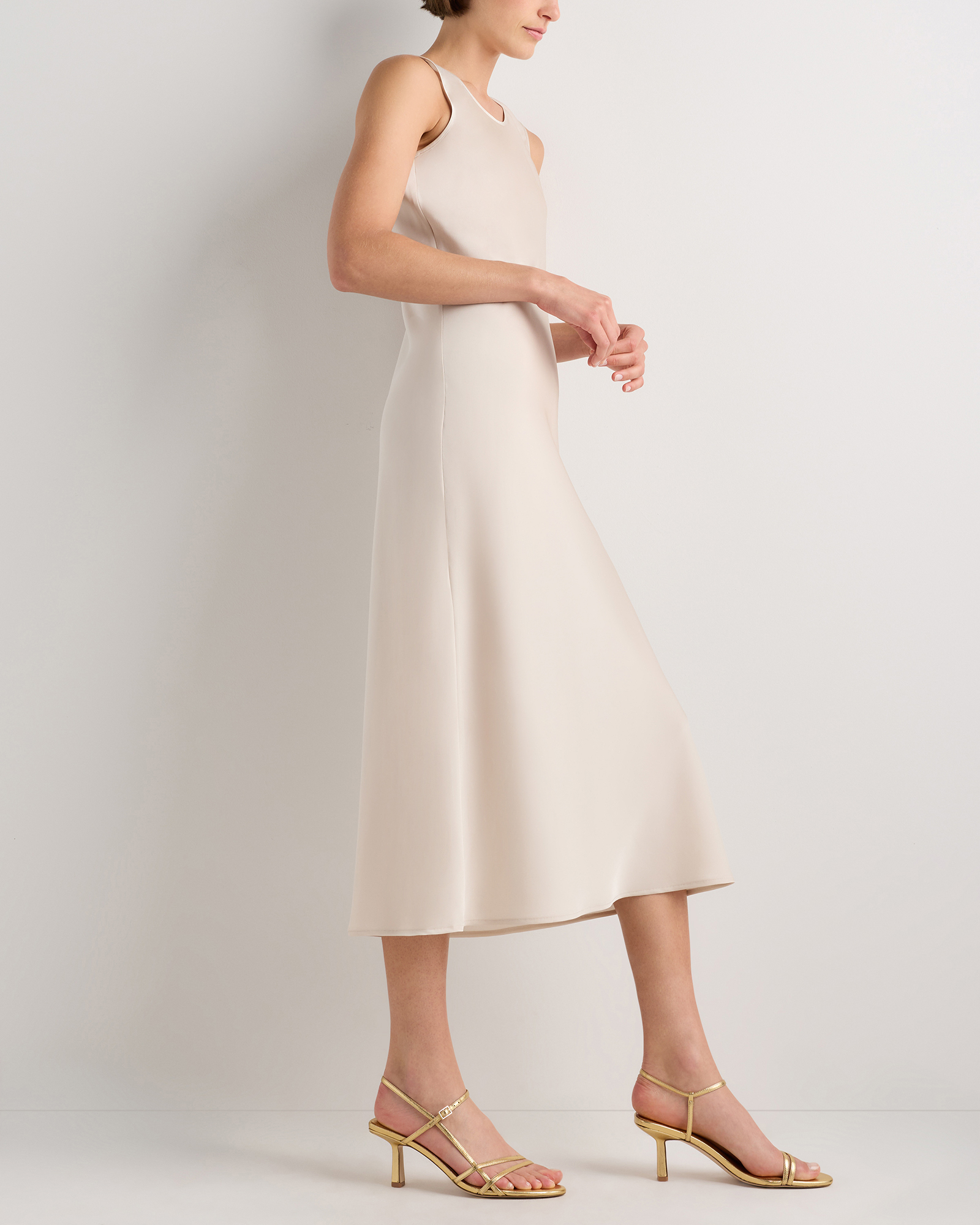 QUINCE Italian Leather 70mm Strappy Heel